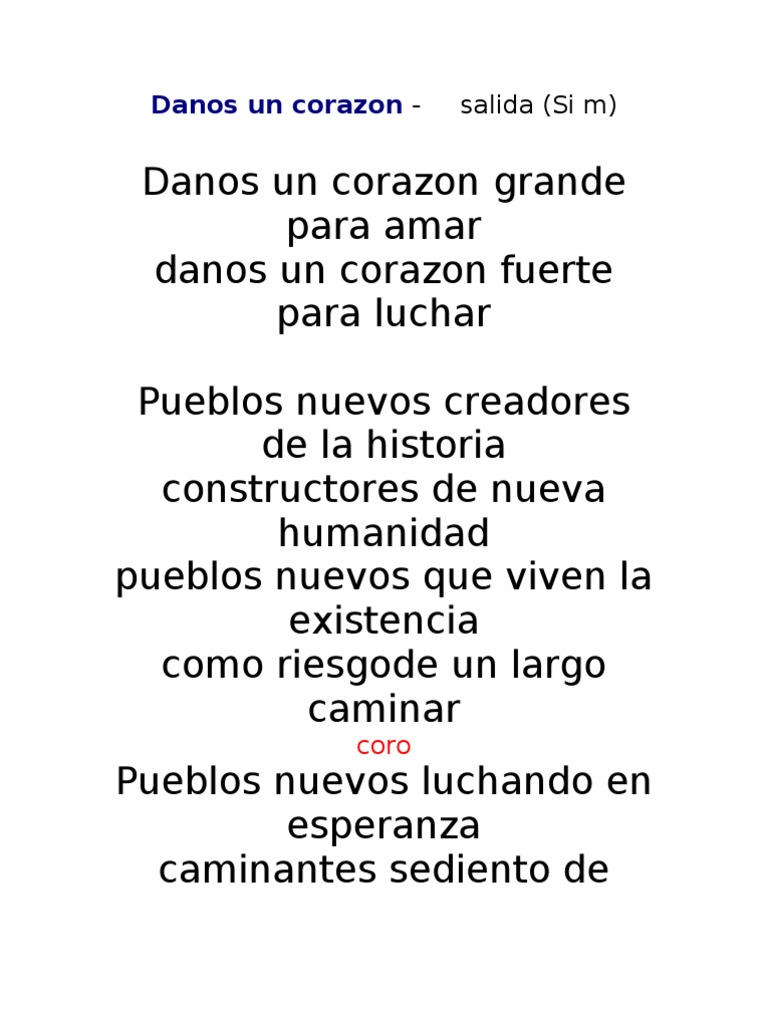 Danos Un Corazon | PDF