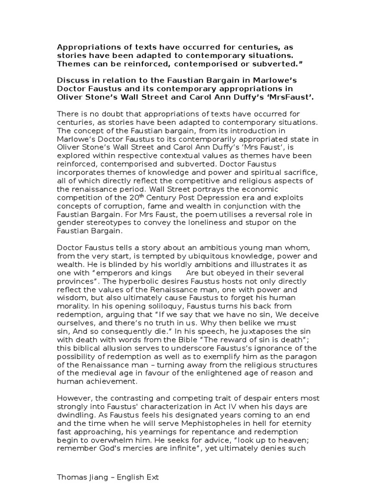 Faustian Bargain | PDF | Faust