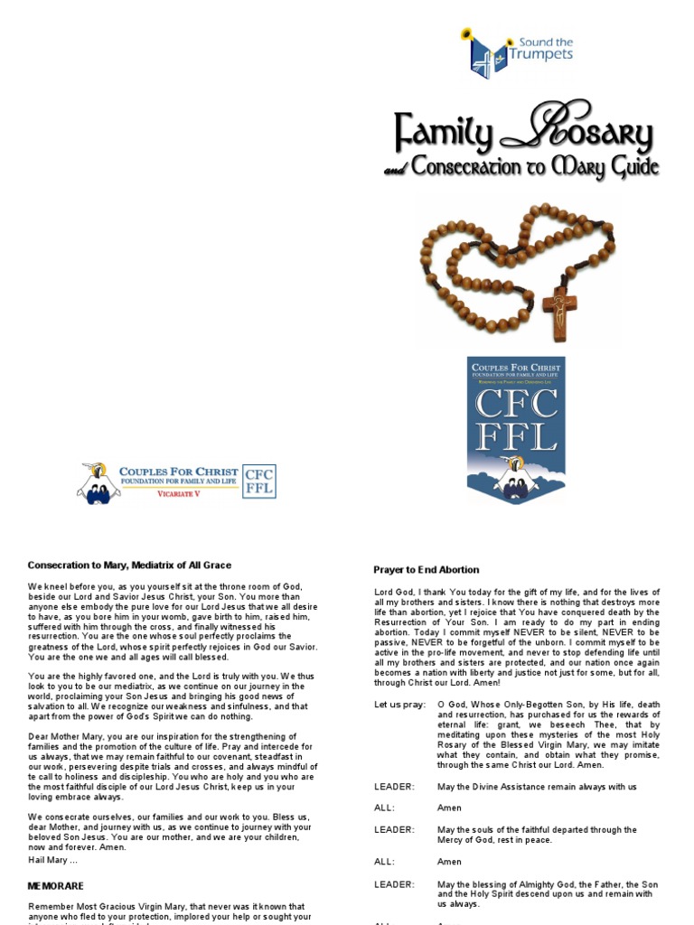 Rosary Guide | PDF | Mary, Mother Of Jesus | God The Father