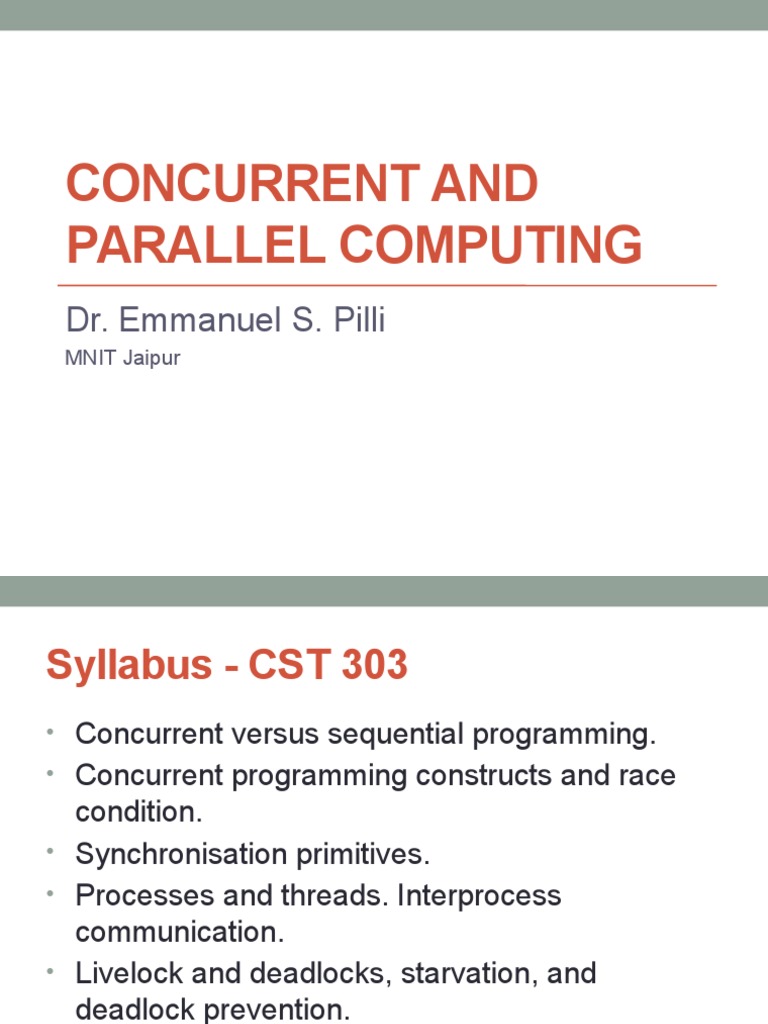 01 Concurrent And Parallel Programming Parallel Computing Thread