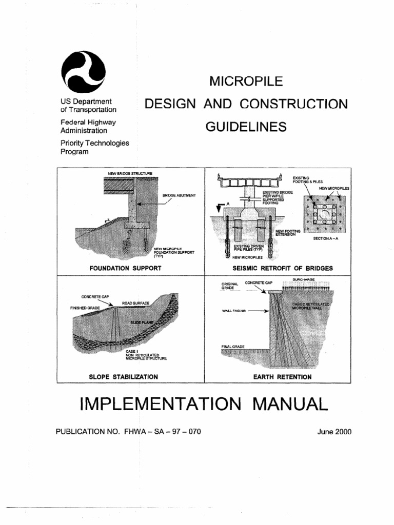 Micropile Design & Construction Guide | PDF | Deep Foundation | Pascal ...