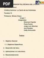 Teoria de Las Colisiones | PDF | Reacciones químicas | Cinética química