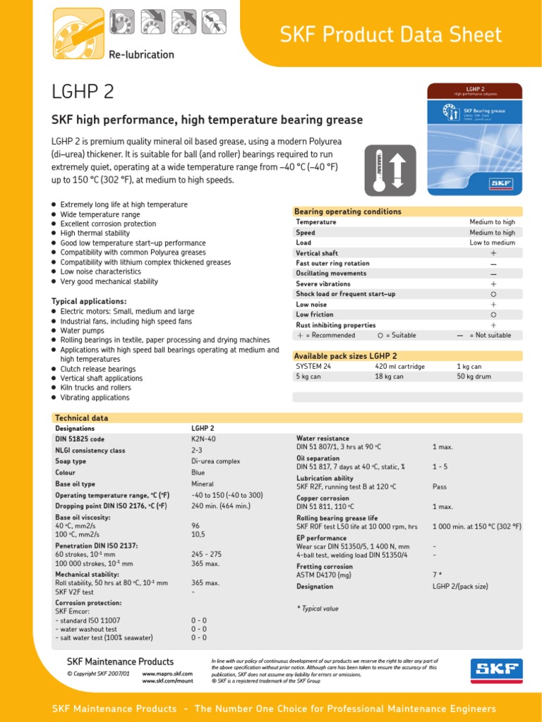 LGHP2 Datasheet e | Bearing (Mechanical) | Manufactured Goods
