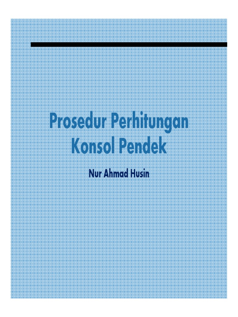 11.5 Prosedur Perhitungan Konsol Pendek | PDF