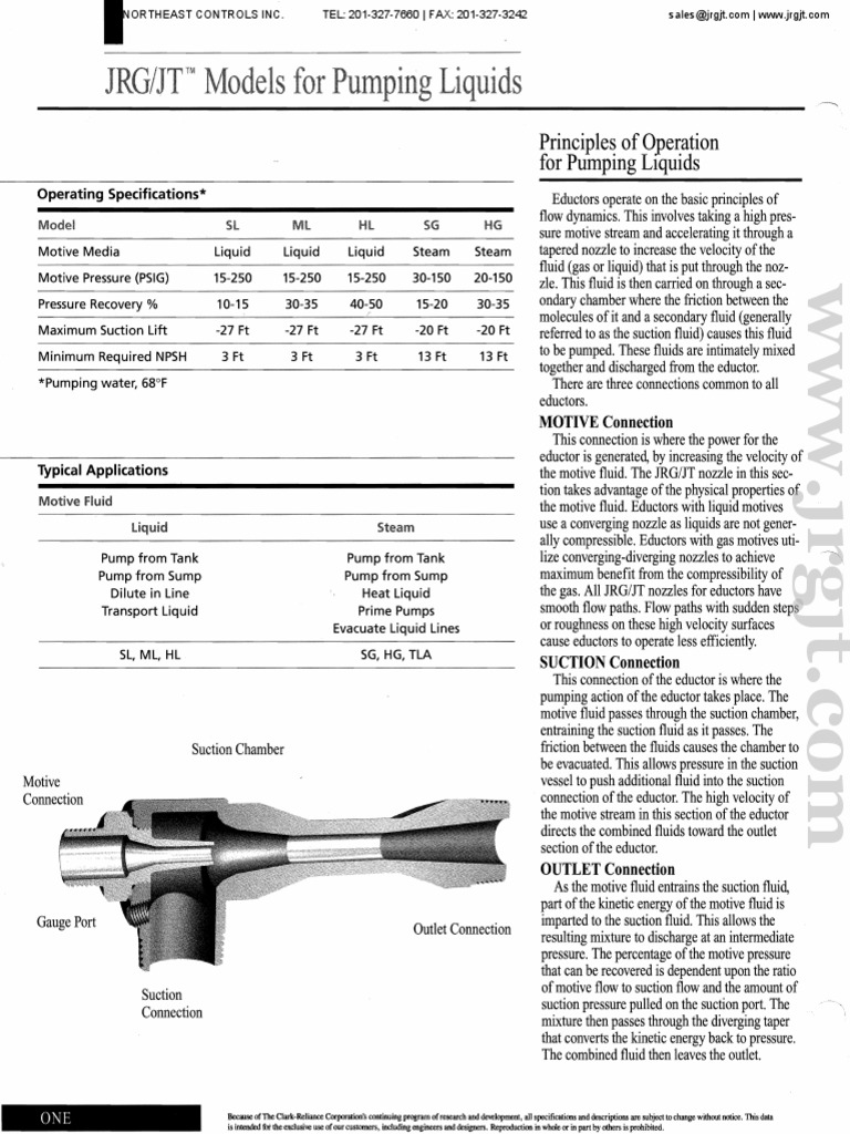 Eductor Sizing | PDF | Pump | Pressure