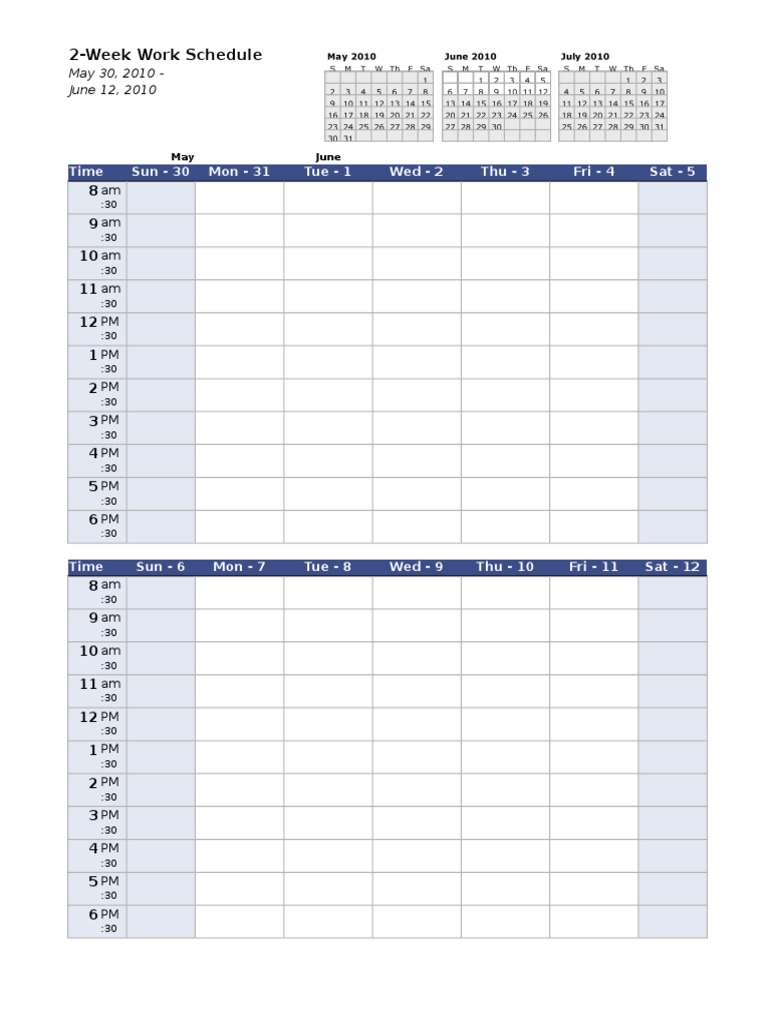 2-Week Work Schedule: Am Am Am Am PM PM PM PM PM PM PM | PDF