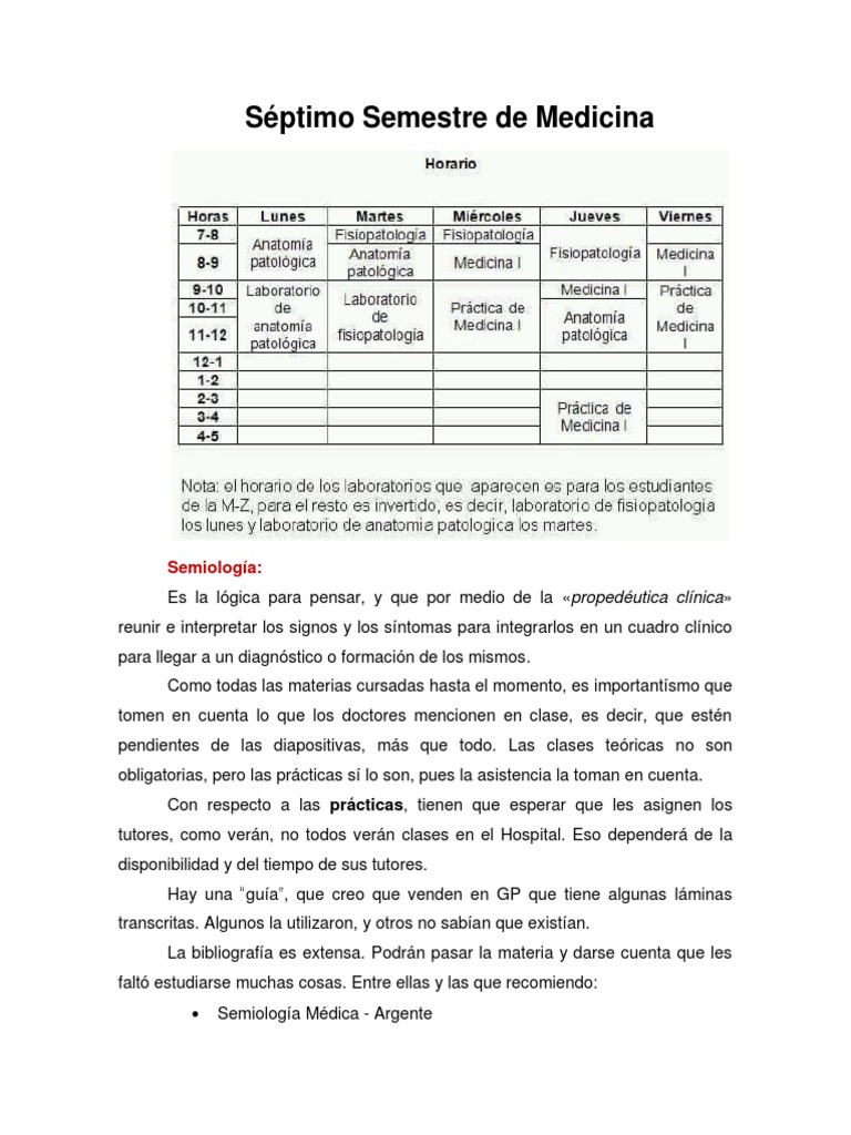 7mo Semestre de Medicina - UDO Bolívar | PDF | Clínica | Examen físico