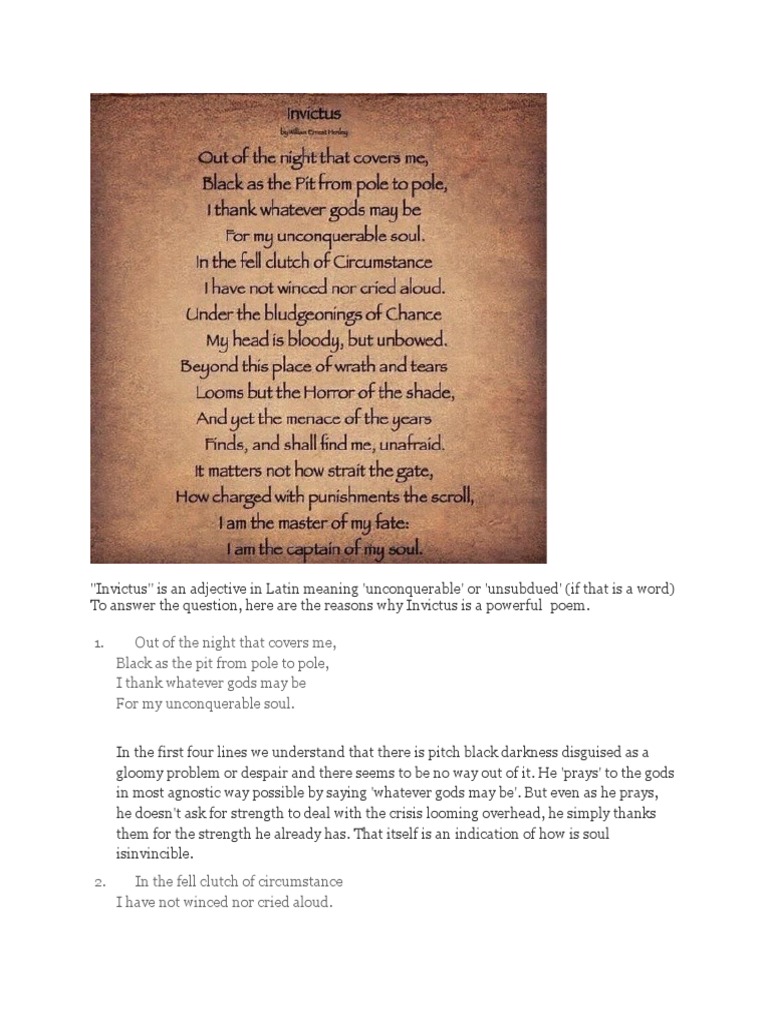 Out of The Night That Covers Me, Black As The Pit From Pole To Pole, I ...