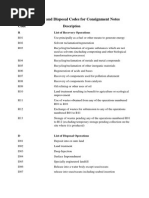Explanation of Recovery and Disposal Codes TB | PDF | Waste | Landfill