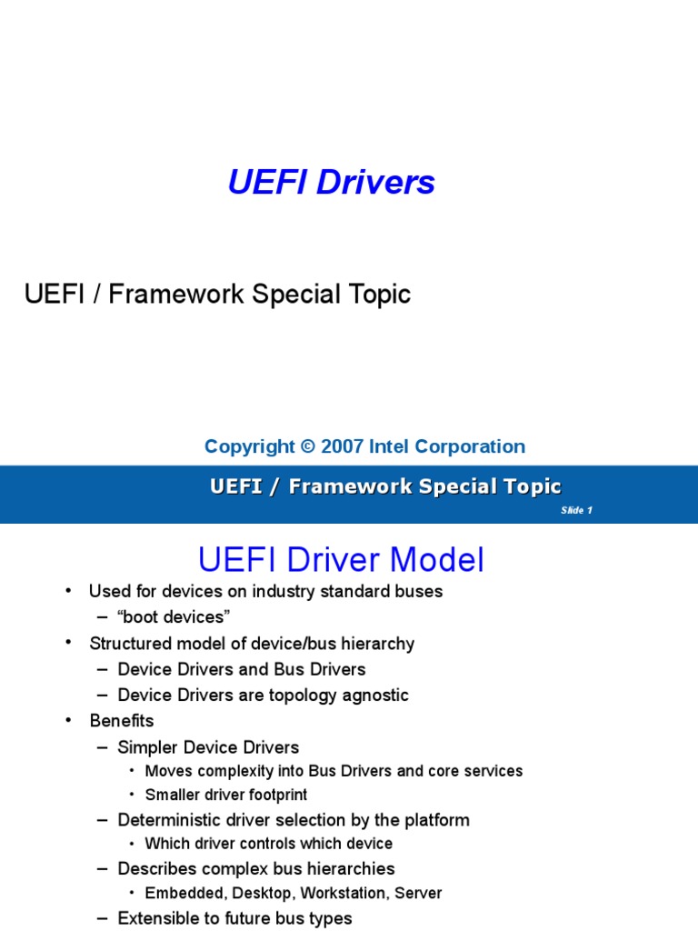 UEFI Drivers | PDF | Device Driver | Booting