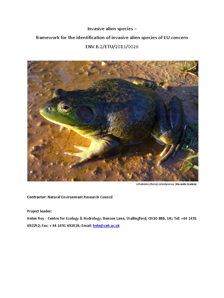 Invasive Alien Species - Framework For The Identification of Invasive ...