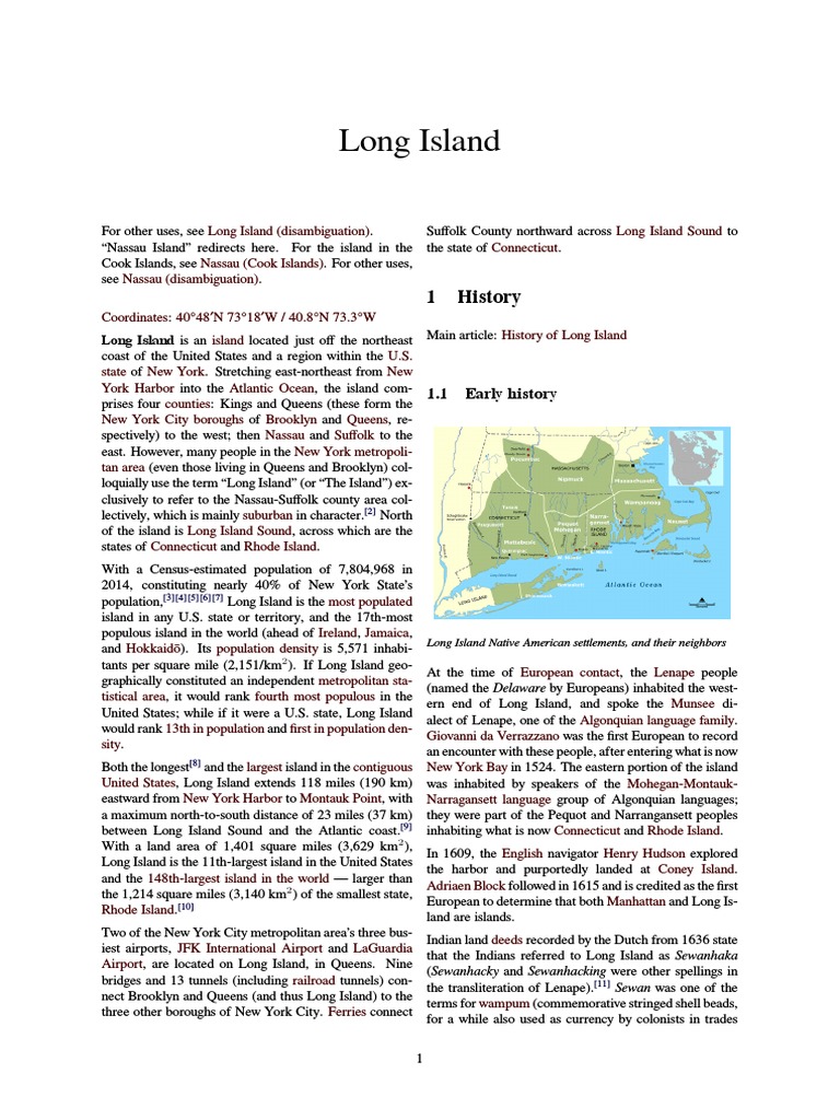 Long Island | PDF | Long Island | Tropical Cyclones