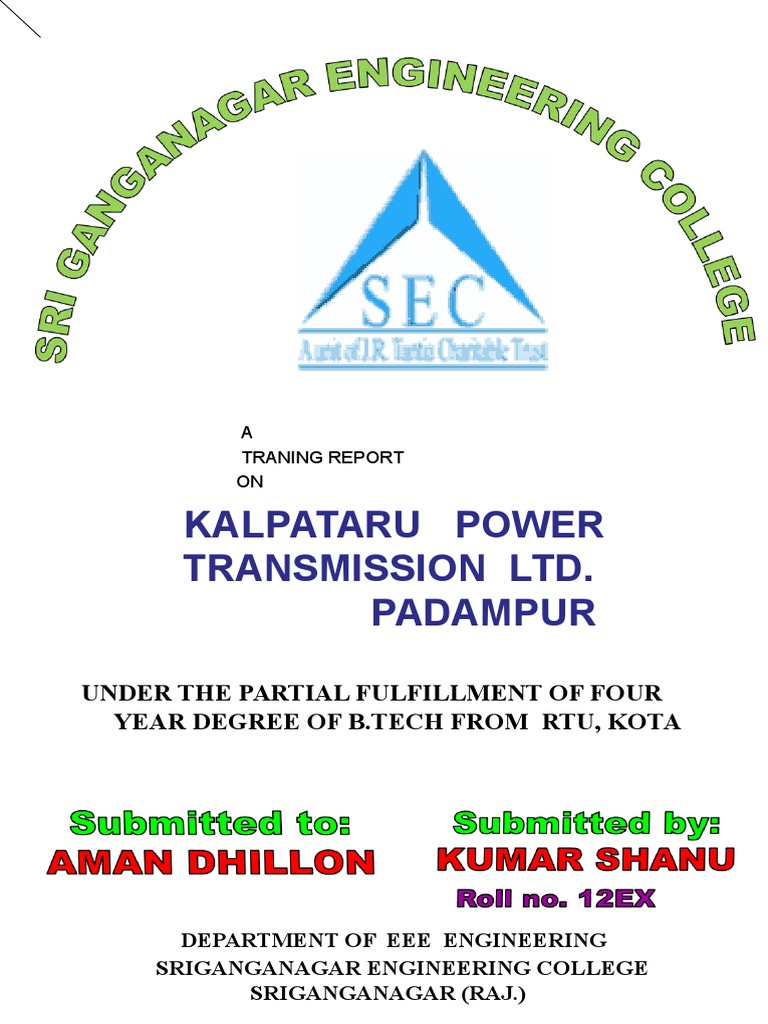 Kalpataru Power Transmission Ltd. Padampur | PDF