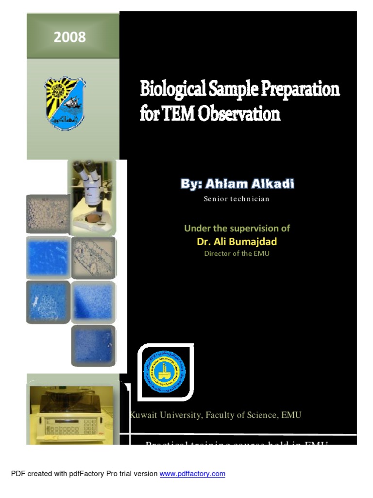 Biological Sample Preparation for Tem | Electron Microscope | Fixation ...