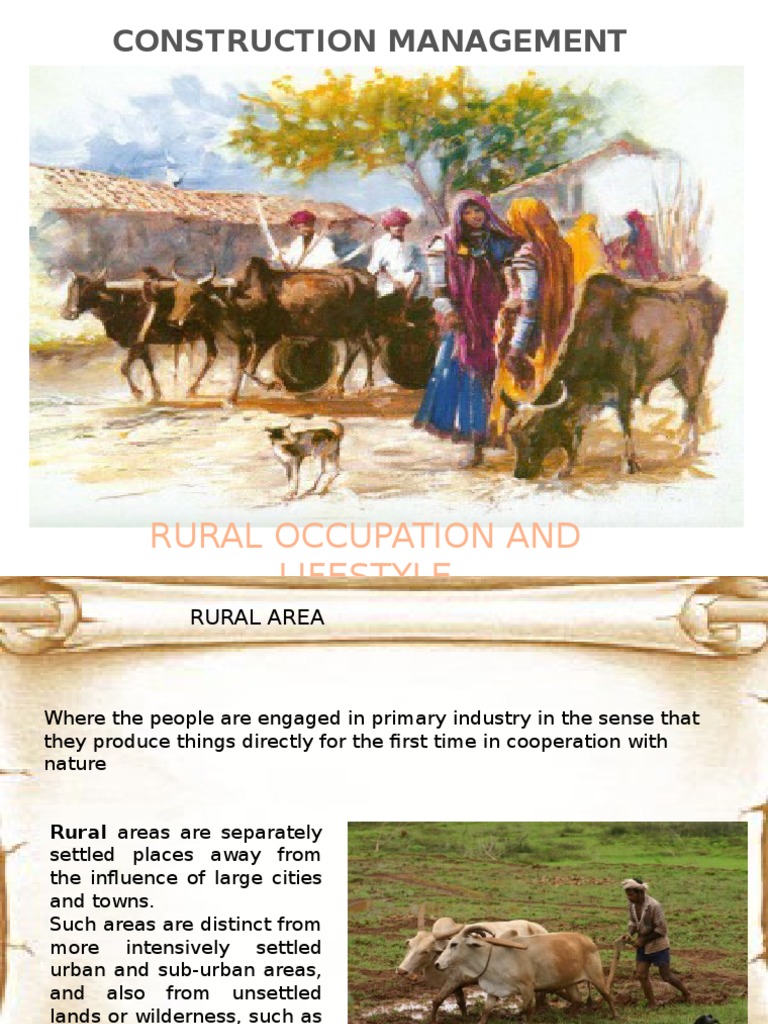 Construction Management For Rural Occupation and Lifestyle | PDF ...