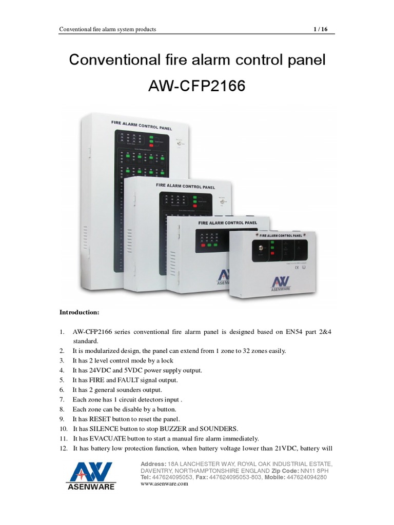 Asenware Conventional Fire Alarm System Products-Brochure | PDF ...
