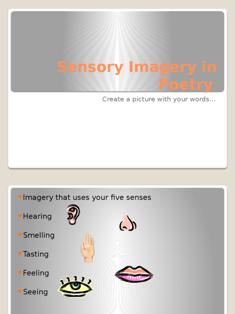 Sensory Imagery in Poetry | PDF