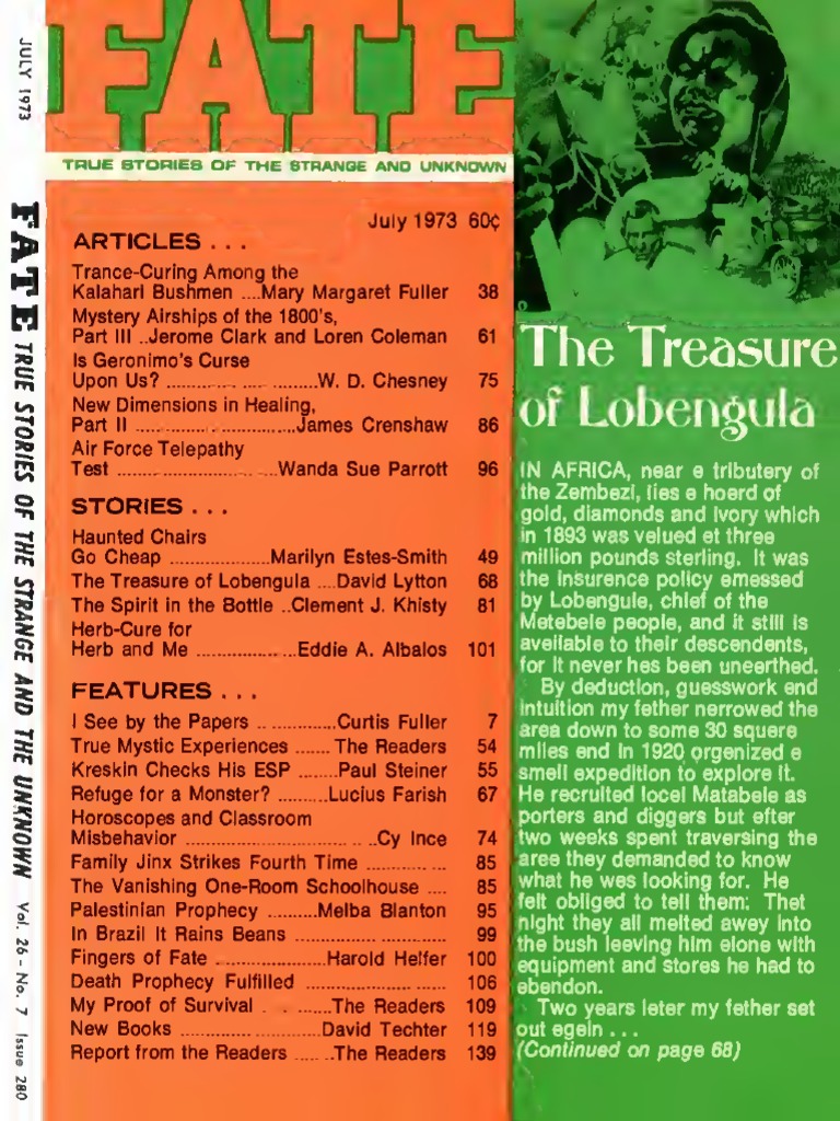 Fate Magazine 280 v26n07 July 1973 | PDF