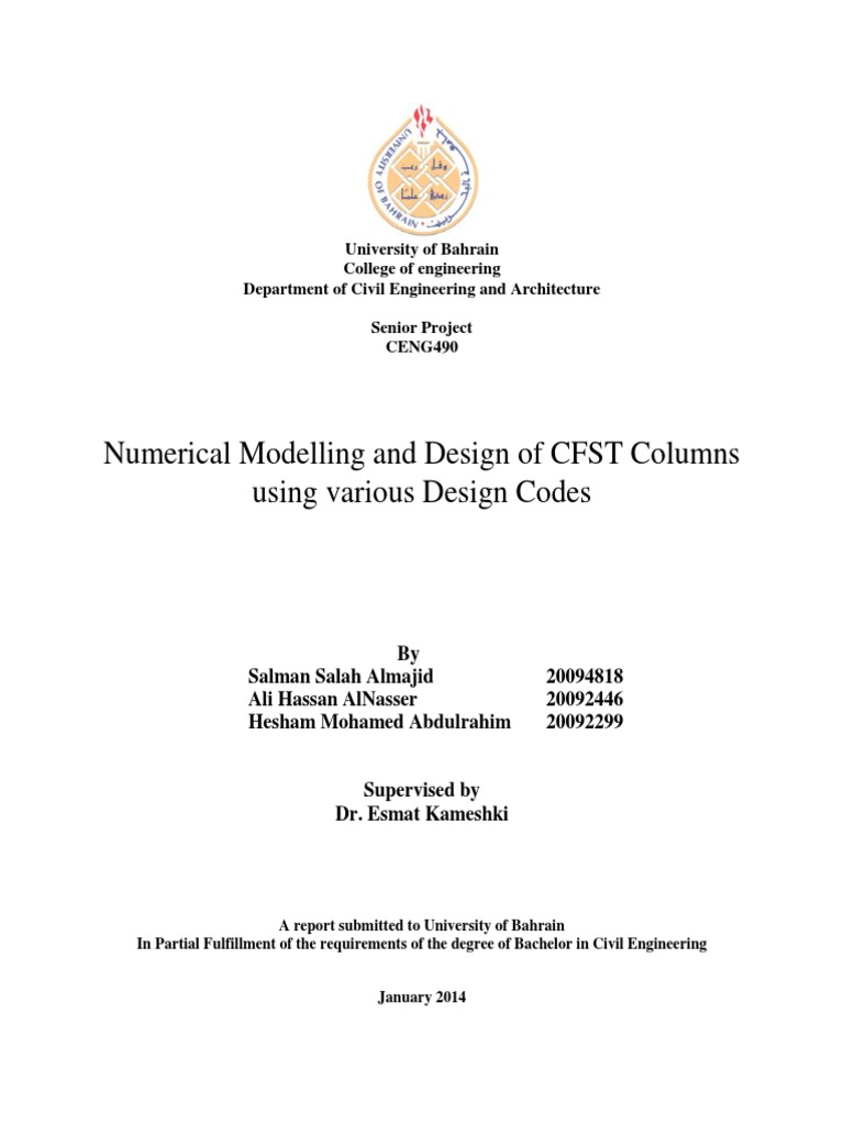 Design of CFST Column | PDF | Strength Of Materials | Buckling
