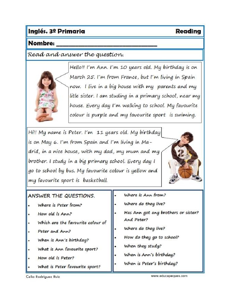Reading 3º Primaria