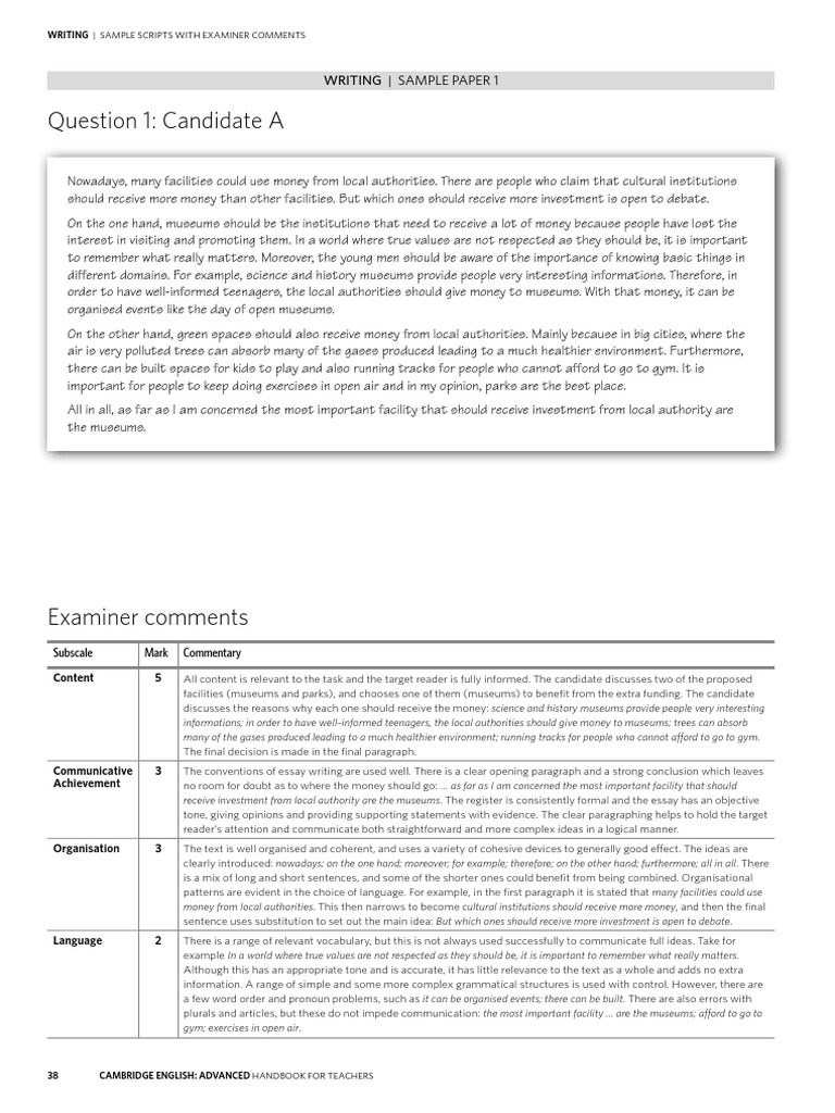 CAE Example - Essay | Download Free PDF | Essays | Museum