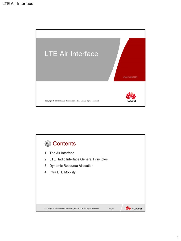 01 - OEA000100 LTE Air Interface | PDF | Lte (Telecommunication ...