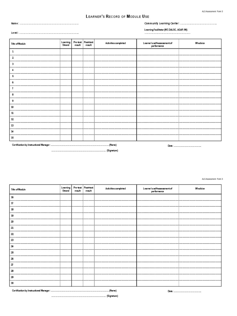 Ass4 - Record of Module Use Revised | PDF | Career & Growth | Computers