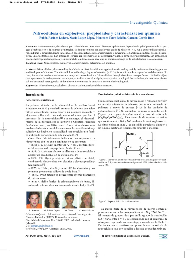 Nitrocelulosa PDF | PDF | Material explosivo | Ciencias fisicas