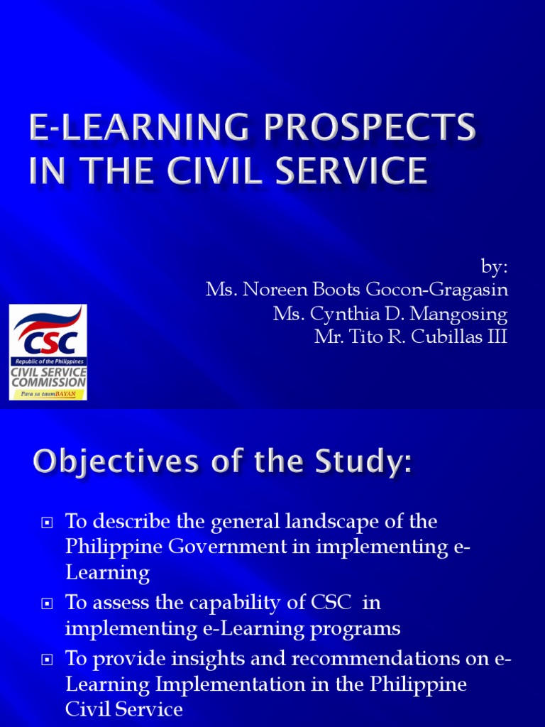 E-Learning Prospects in The Civil Service | PDF | Educational ...
