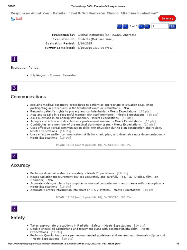 Typhon Group Easi - Evaluation & Survey Instrument A | PDF | Dosimetry | Medicine