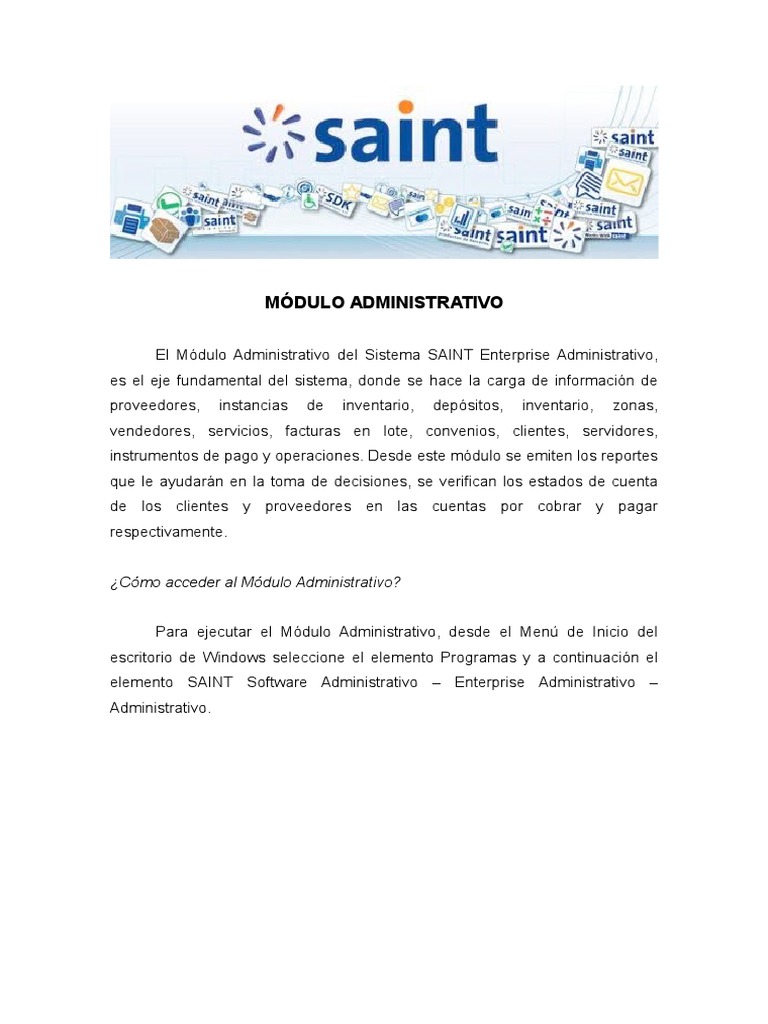 Tutorial Software Administrativo Saint | PDF | Point and Click ...