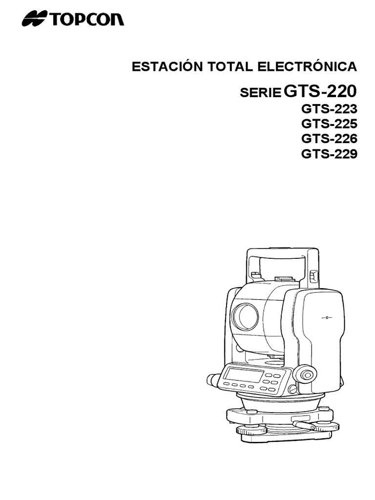 Manual Topcon Gts 226 Estacion Total | PDF | Tornillo | Medición