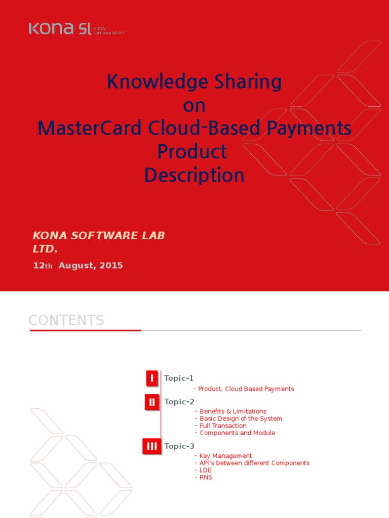 Presentation - MasterCard Cloud-Based Payment - Product Description ...