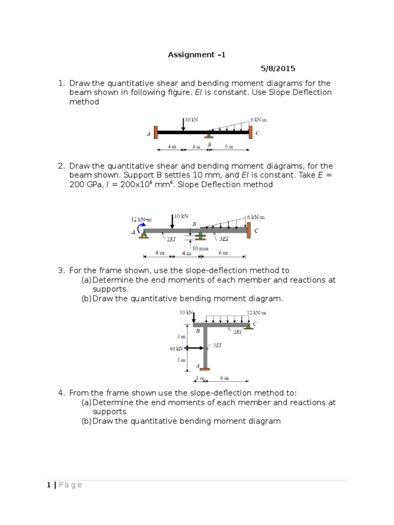 Struc Analysis Assignment | PDF | Bending | Beam (Structure)