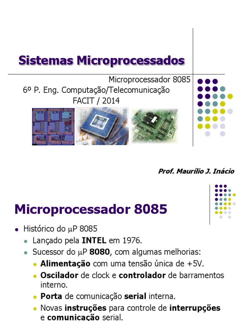 microprocessador_8085 | Microprocessador | Armazenamento de Dados de ...