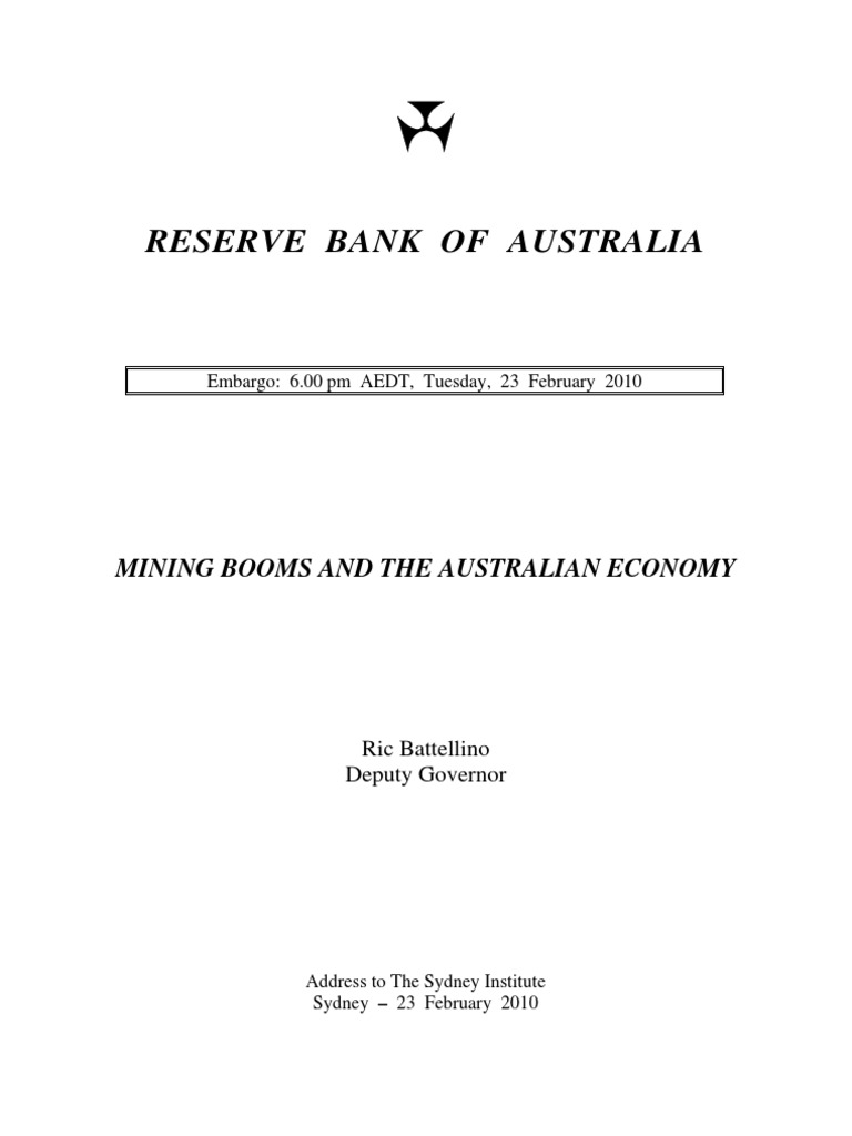 Mining Booms Impact on Australia's Economy | PDF | Business Cycle ...