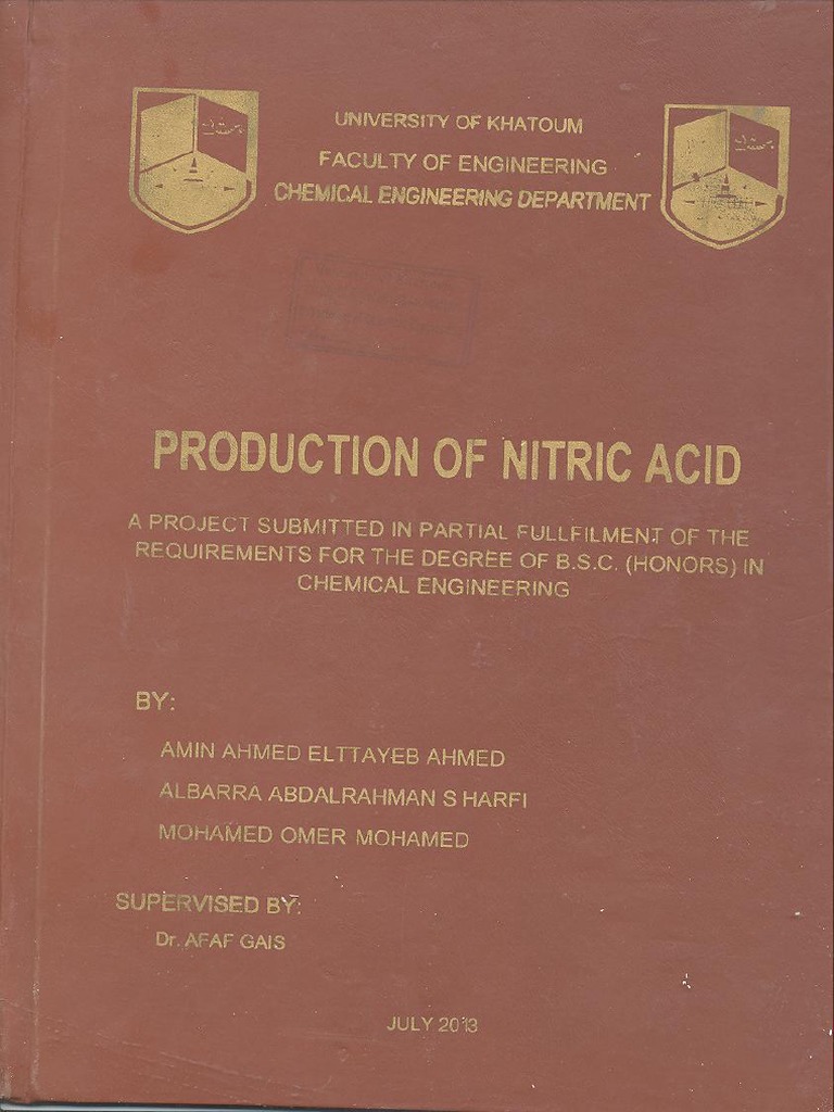 Production of Nitric ACID | PDF