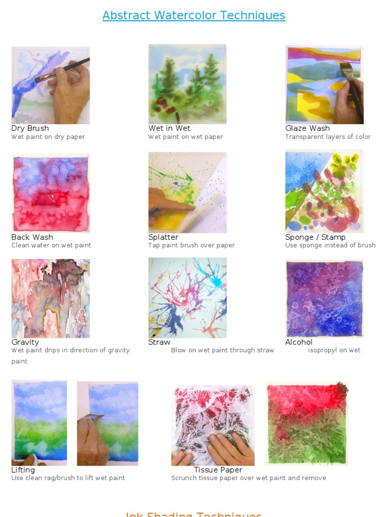 Watercolor & Ink Techniques Guide | PDF