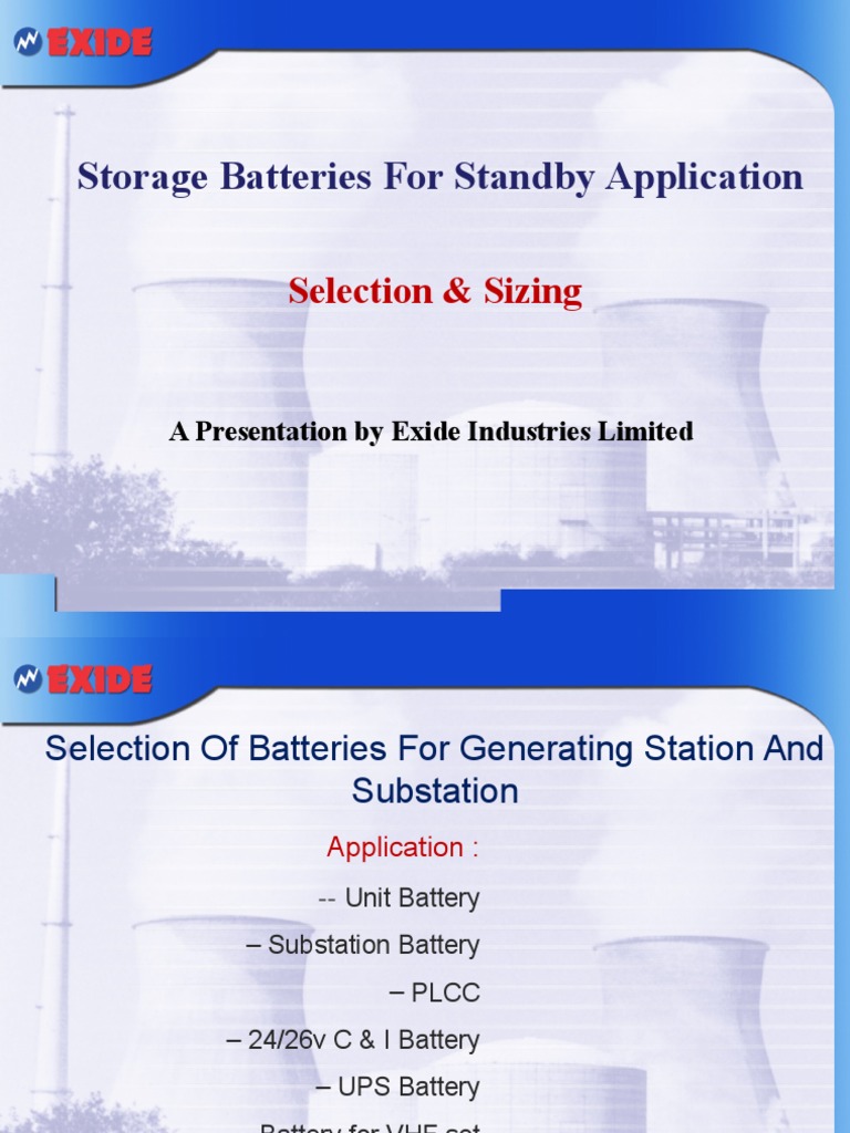 Exide Presentation | PDF | Rechargeable Battery | Physical Sciences