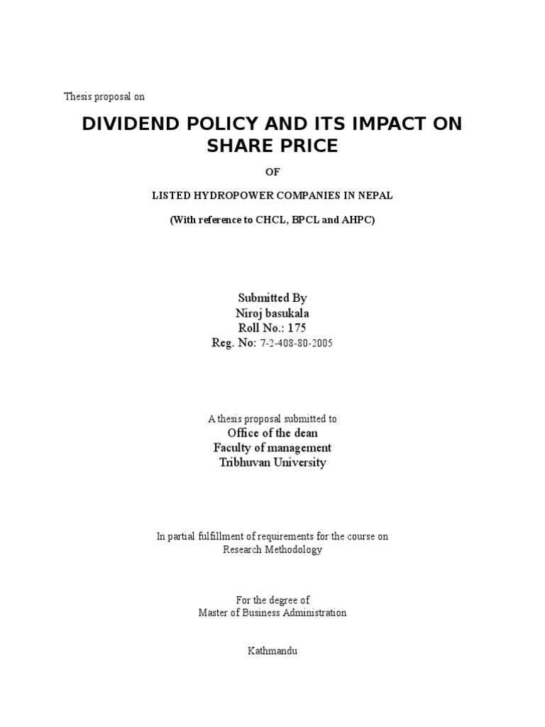 Dividend Policy and Its Impact On Share Price | PDF | Dividend | Investing