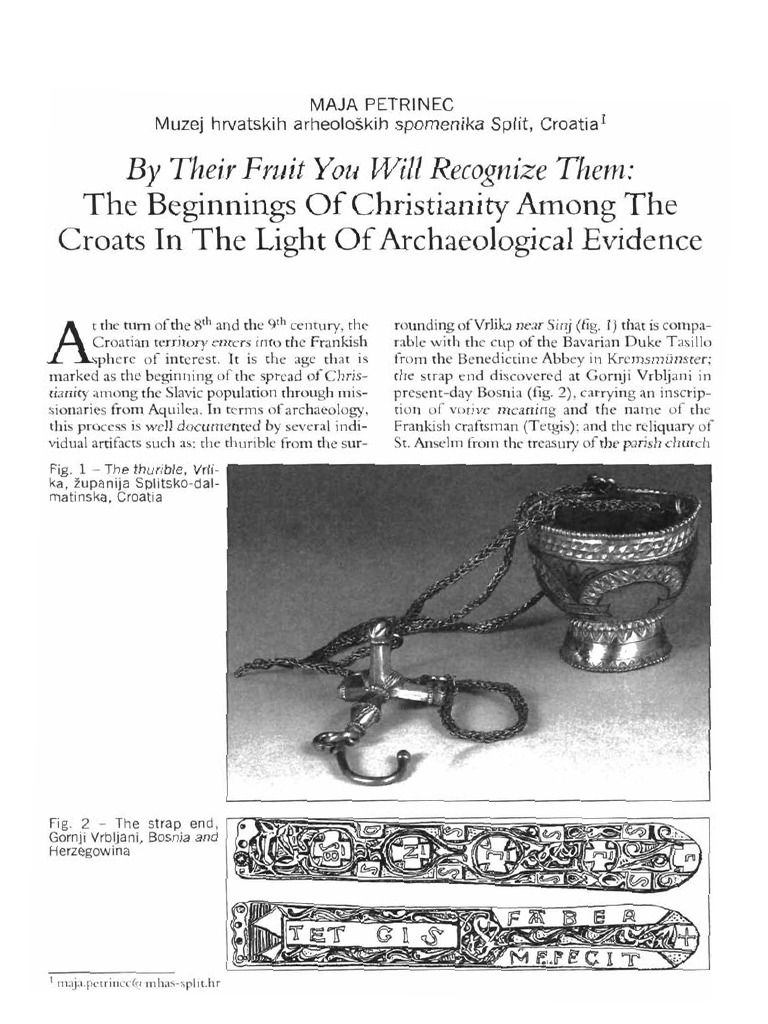 The Beginnings of Christianity Among The Croats in The Light of ...