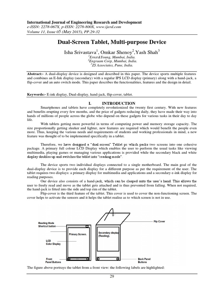 Dual-Screen Tablet, Multi-Purpose Device | PDF | E Reader | Tablet Computer