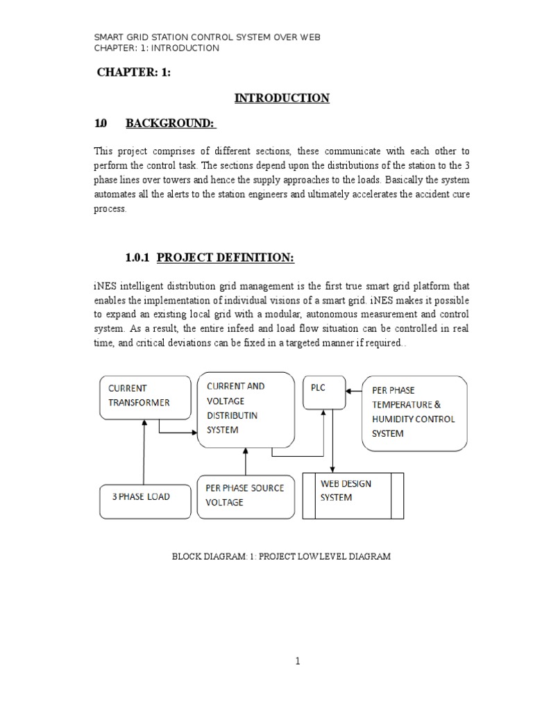 1.0 Background:: Smart Grid Station Control System Over Web Chapter: 1: Introduction | PDF ...