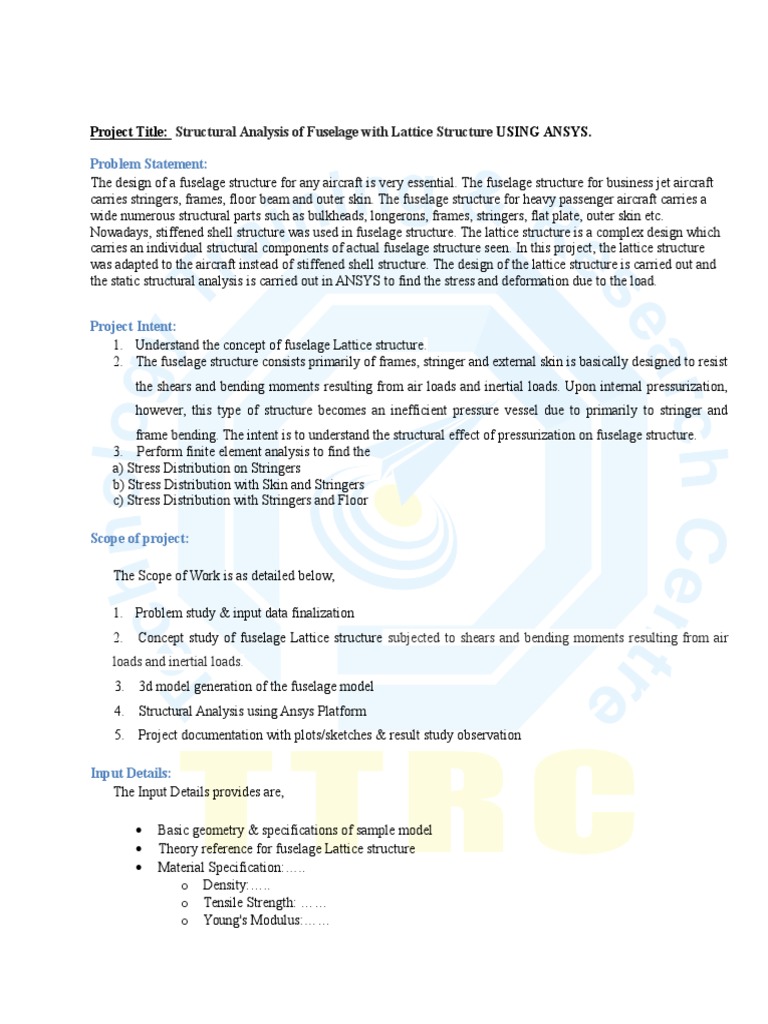 Lattice Structure Analysis of Fuselage | PDF | Structural Analysis ...