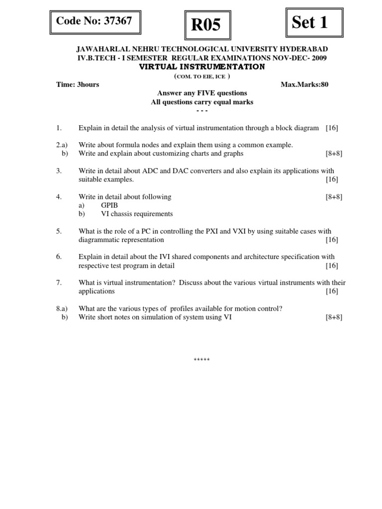 r05411004 Virtual Instrumentation | PDF | Instrumentation | Component ...
