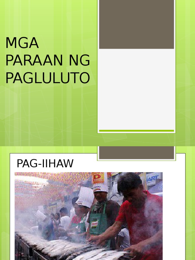 Paraan Ng Pagluluto
