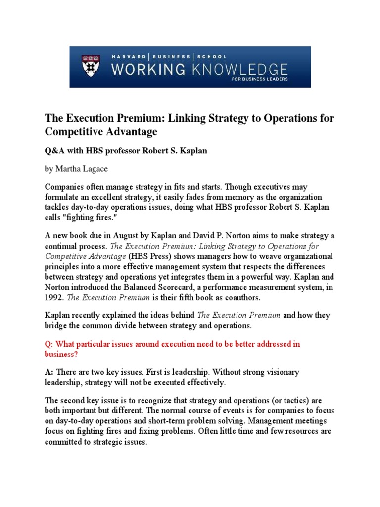 Operations Strategy PDF | PDF | Strategic Management | Risk Management