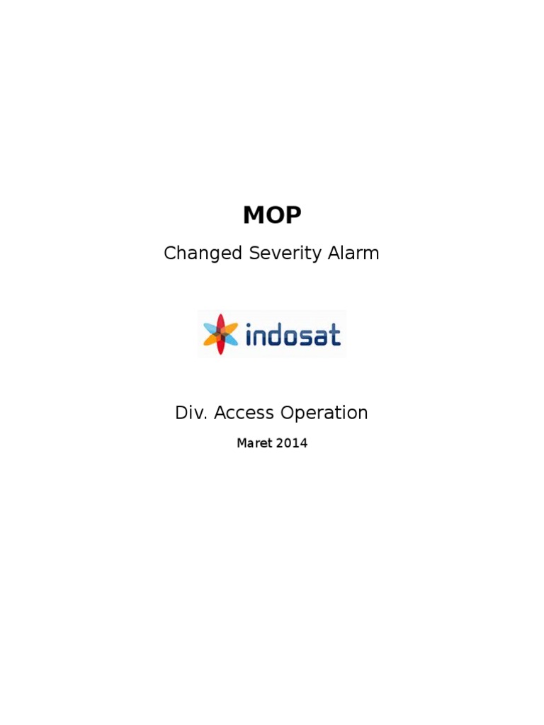 Change Alarm Severity Levels MOP | PDF | Areas Of Computer Science ...