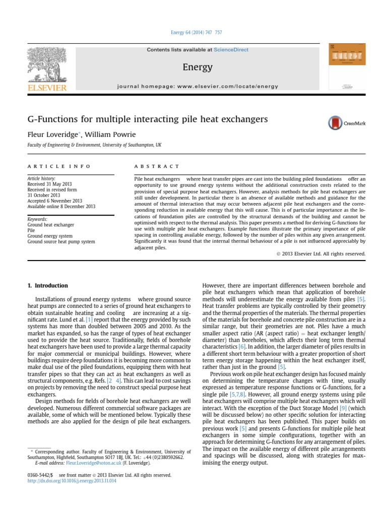 Energy: Fleur Loveridge, William Powrie | PDF | Deep Foundation | Heat