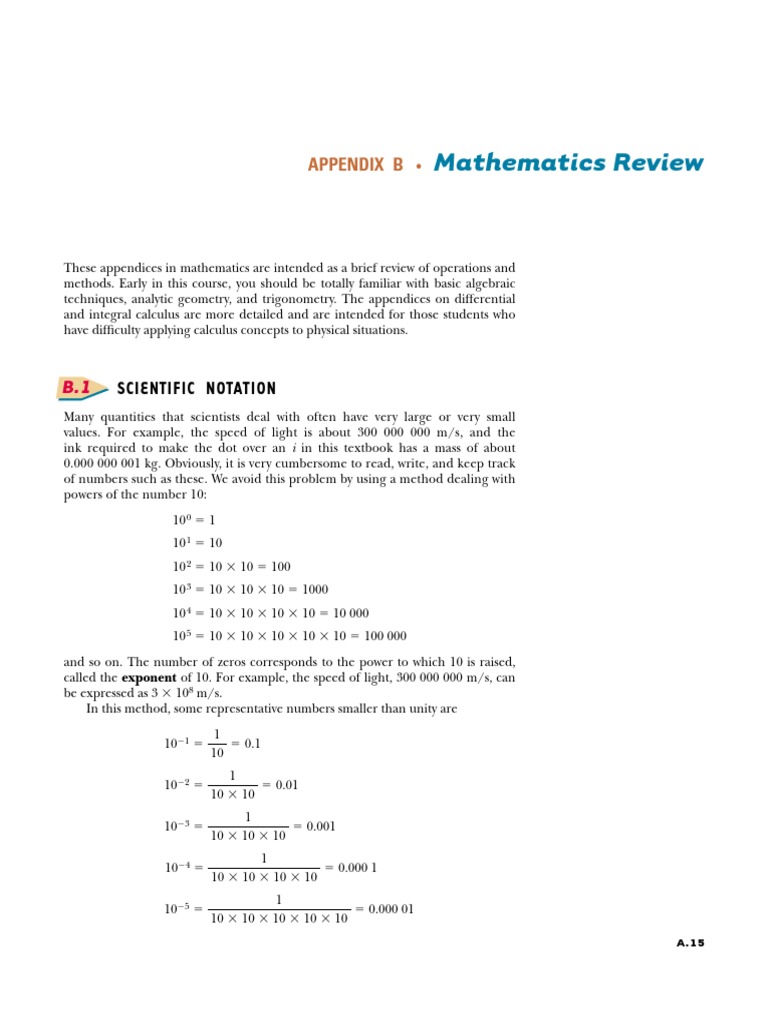 Appendix B - Mathematics Review PDF | PDF | Trigonometric Functions | Sine